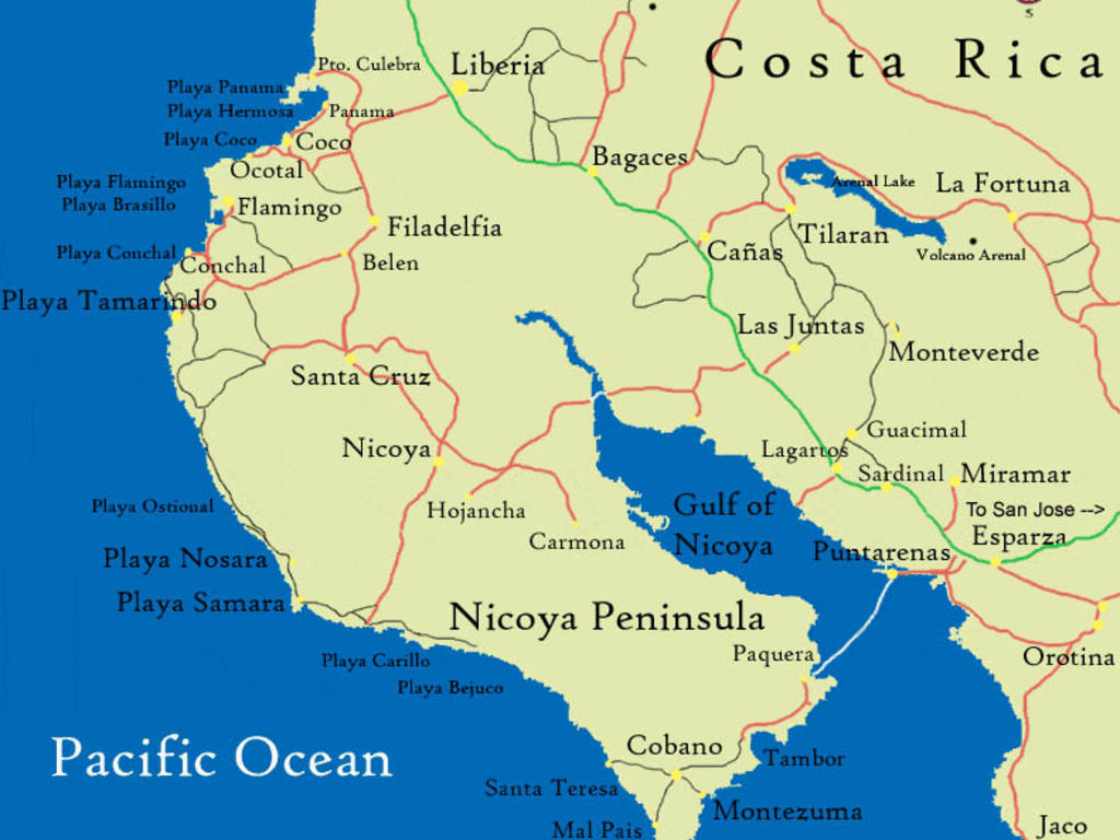 Map of Monteverde, Costa Rica | Monteverde Tours