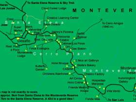 Map of Monteverde, Costa Rica | Monteverde Tours