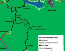 Map of Monteverde, Costa Rica | Monteverde Tours
